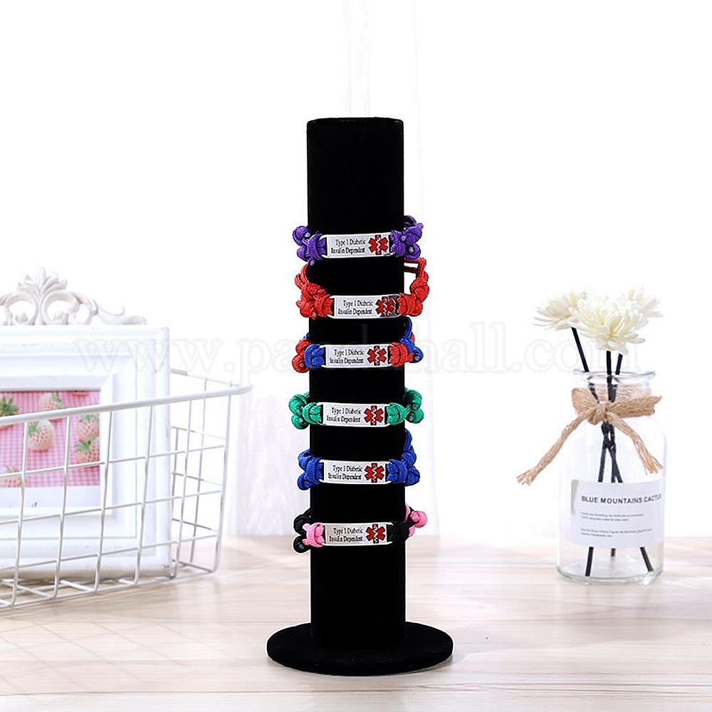Wholesale Velvet Vertical Tower Jewelry Bracelet Display Stand ...