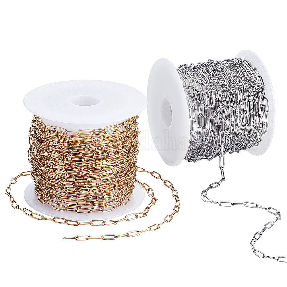 Wholesale 10m 2 Style Stainless Steel Cable Chains - Pandahall.com