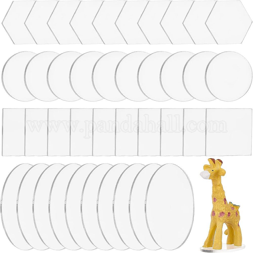 Wholesale 40Pcs 4 Styles Acrylic Display Base - Pandahall.com