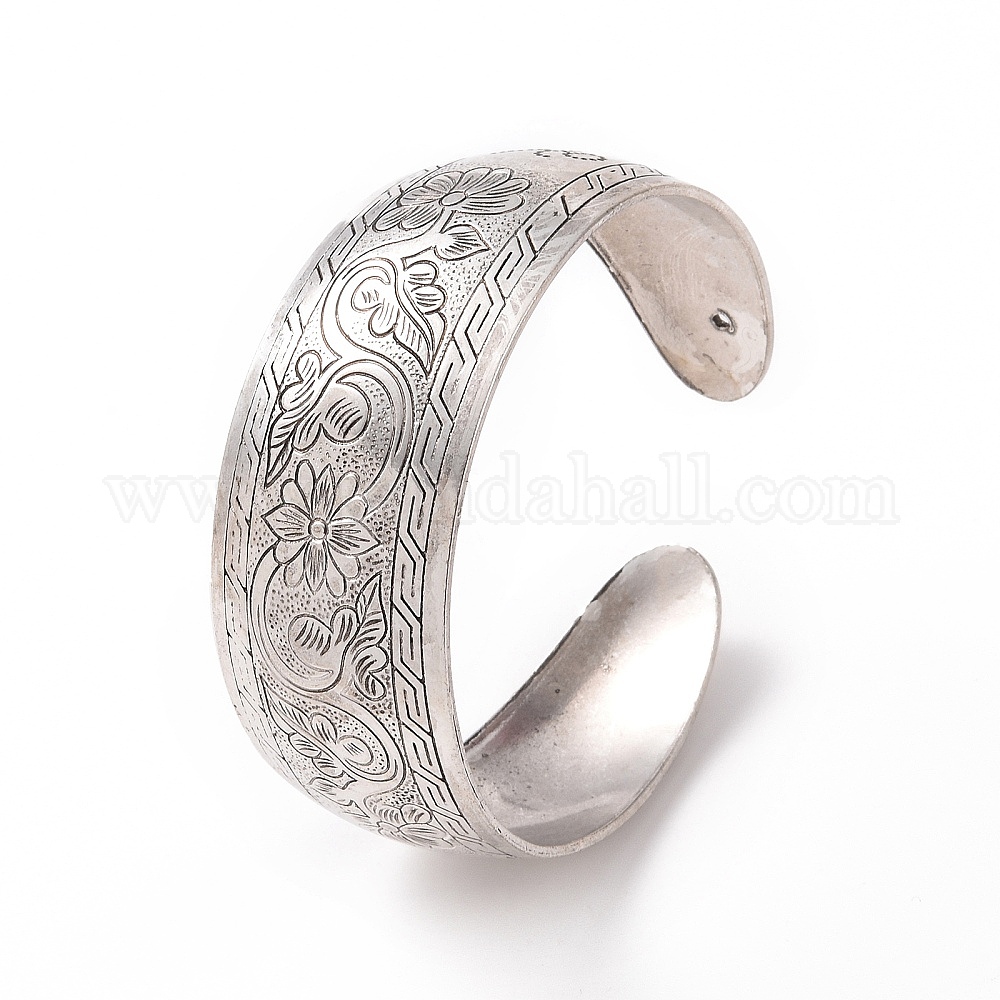 Wholesale Bohemia Tibetan Style Alloy Thick Open Cuff Bangle for Women ...