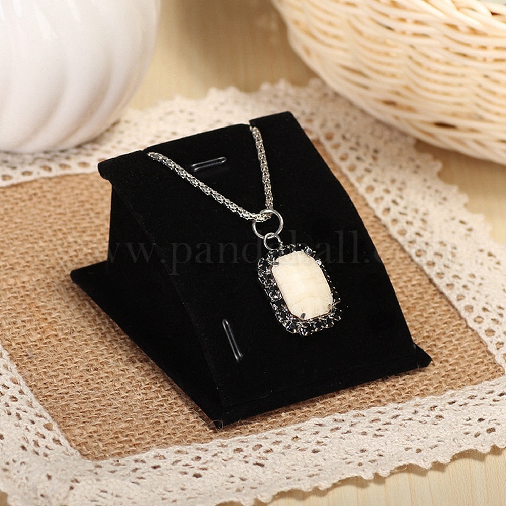 Wholesale Velvet Slant Back Necklace Display Rack - Pandahall.com