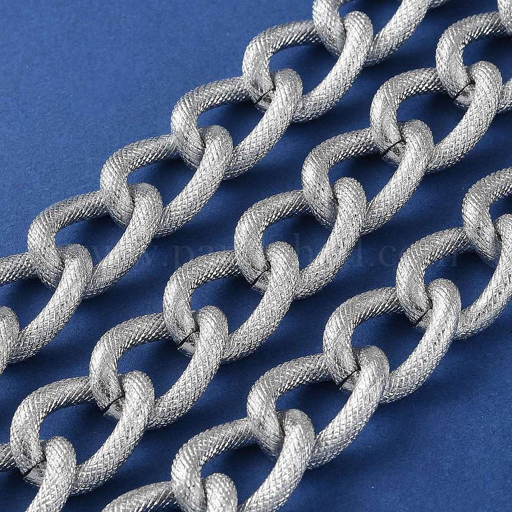 Wholesale Oxidation Aluminum Textured Curb Chains - Pandahall.com