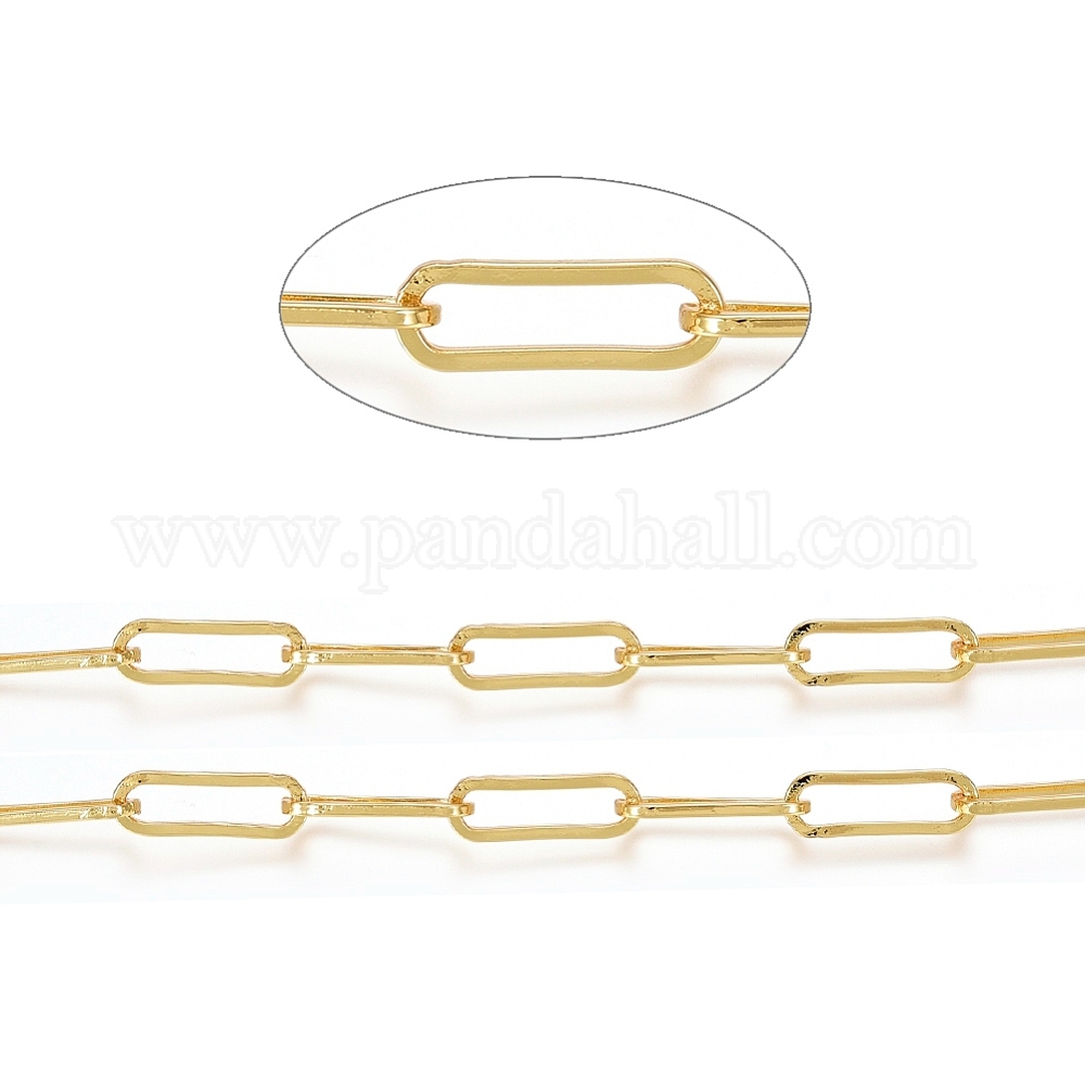 Wholesale Soldered Brass Paperclip Chains - Pandahall.com