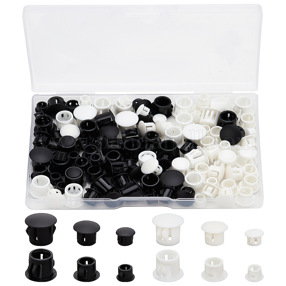 Wholesale 120Pcs 6 Style Plastic Hole Plugs - Pandahall.com