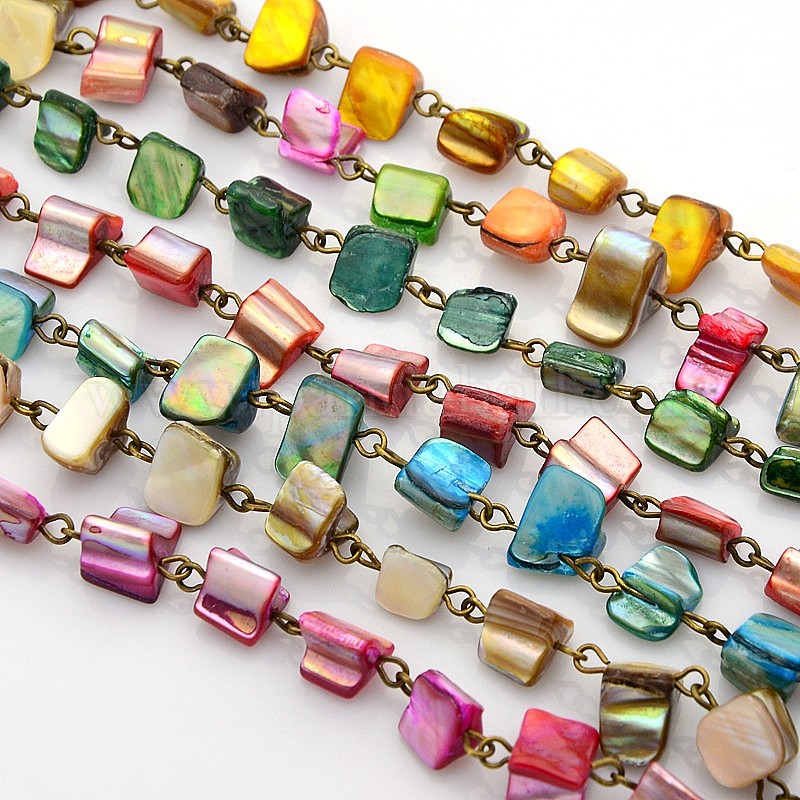 Wholesale Handmade Sea Shell Beads Chains for Necklaces Bracelets ...