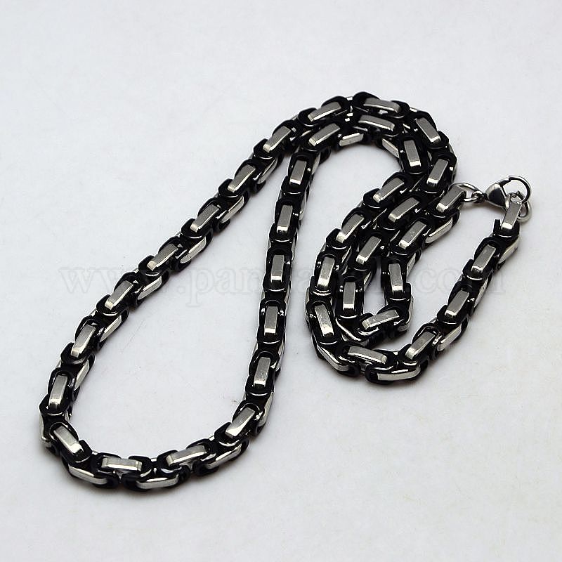 Wholesale Men's Boys Byzantine Chain Necklaces Fashionable 201 ...
