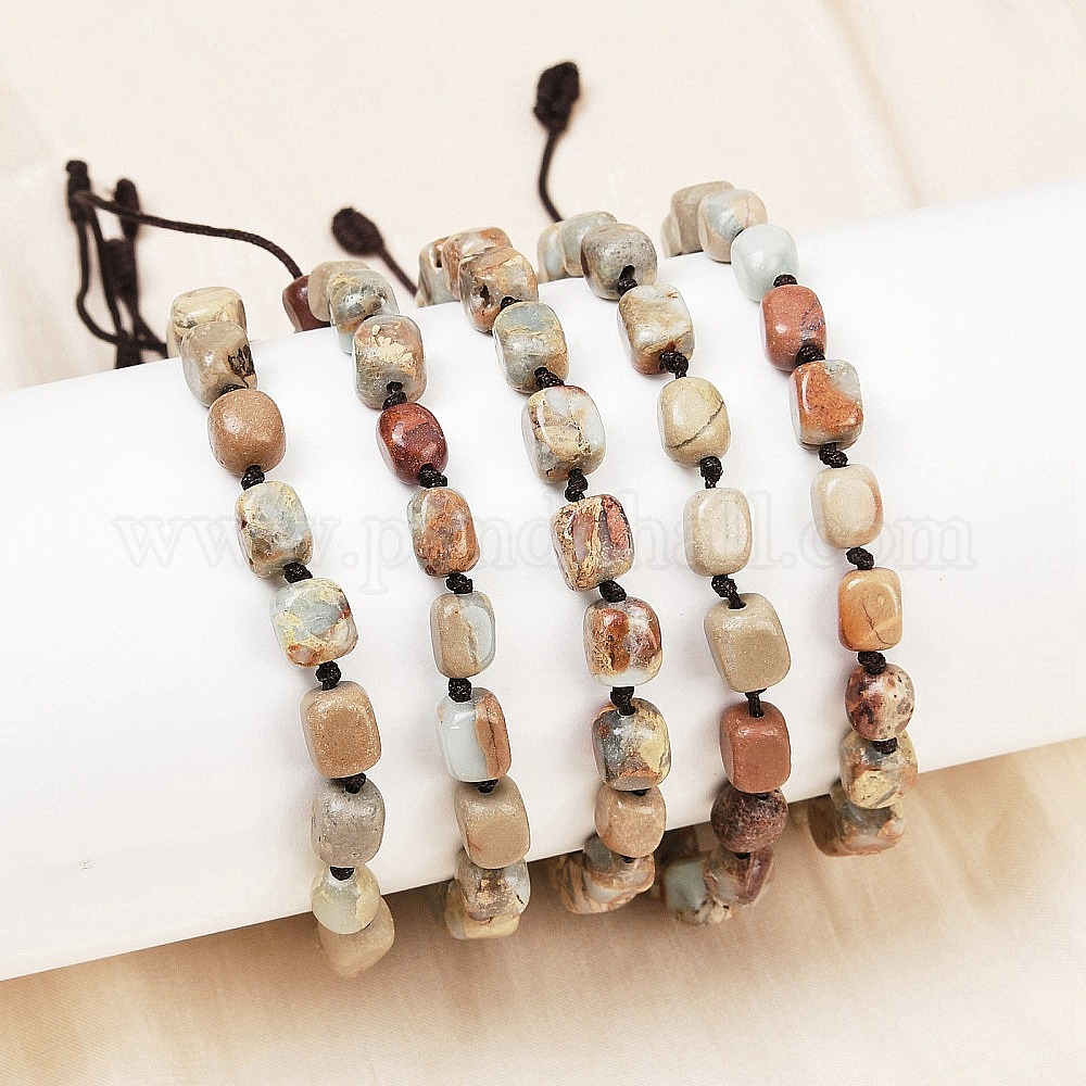 Wholesale Natural Shoushan Stone Beads Braided Bead Bracelets for Men ...