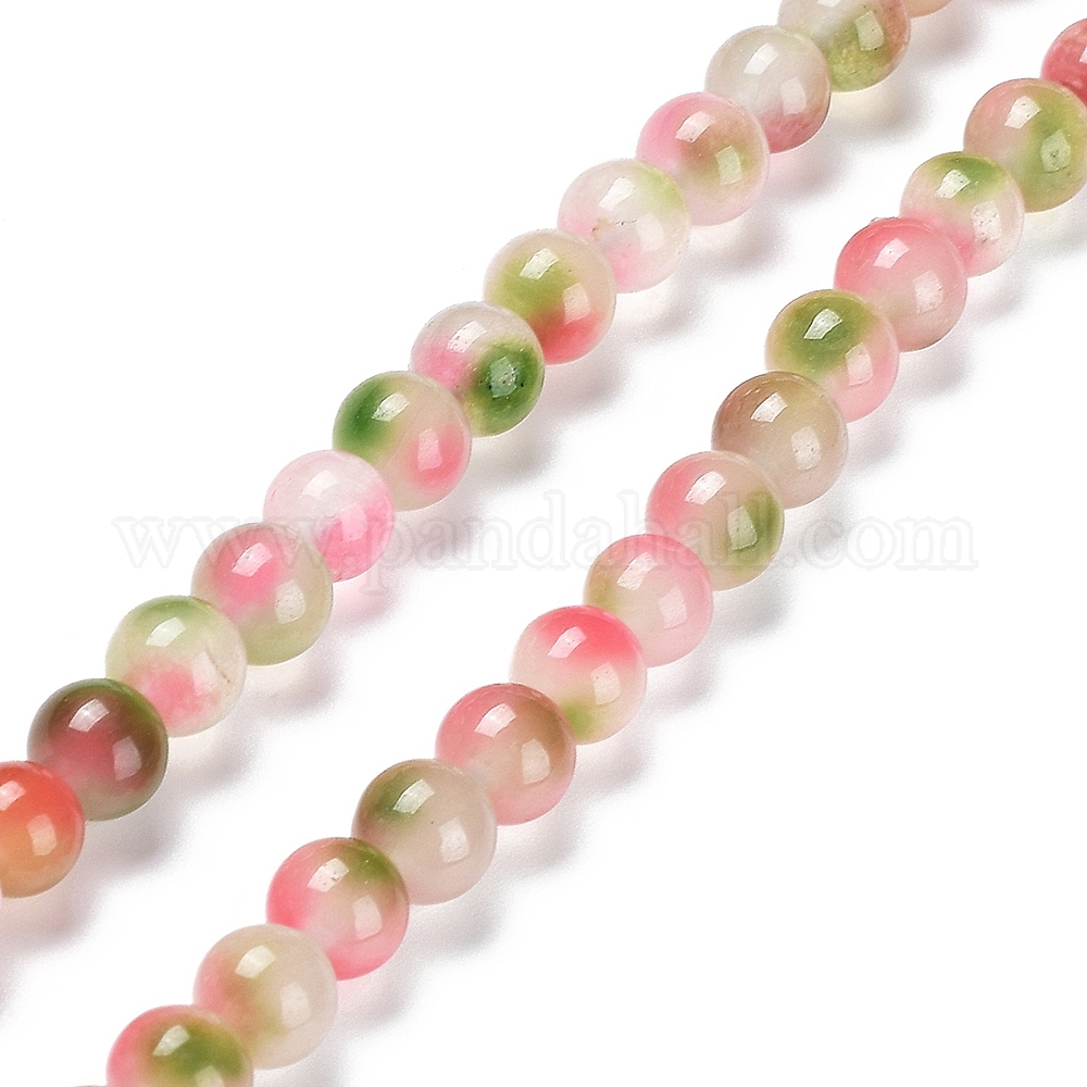 Wholesale Faceted Rondelle Dyed Natural White Jade Bead Strands ...