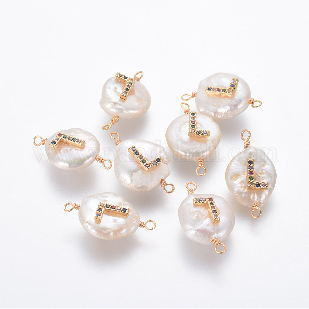 Wholesale Natural Pearl Links connectors - Pandahall.com