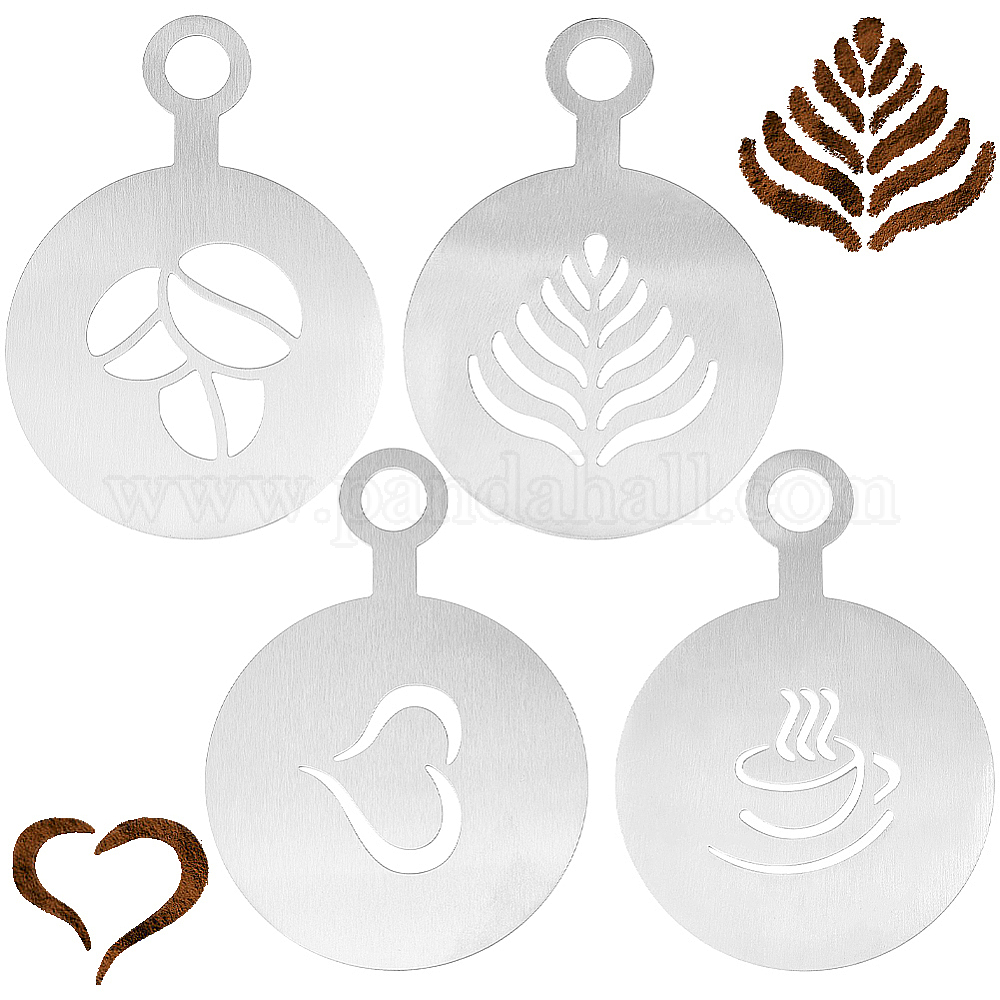 Wholesale 430 Stainless Steel Coffee Latte Art Molds - Pandahall.com