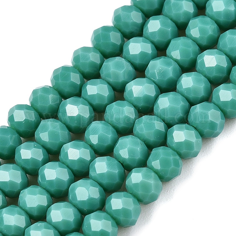 Wholesale Opaque Solid Color Imitation Jade Glass Beads Strands ...