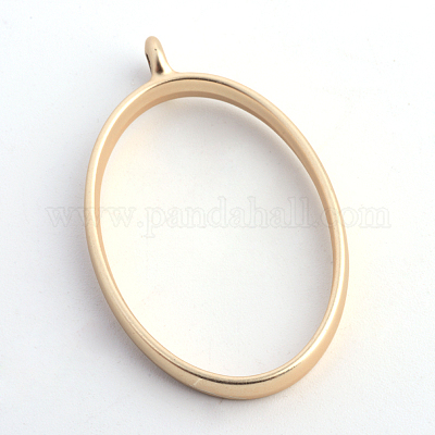 Wholesale Matte Style Rack Plating Alloy Oval Open Back Bezel Pendants - Pandahall.com