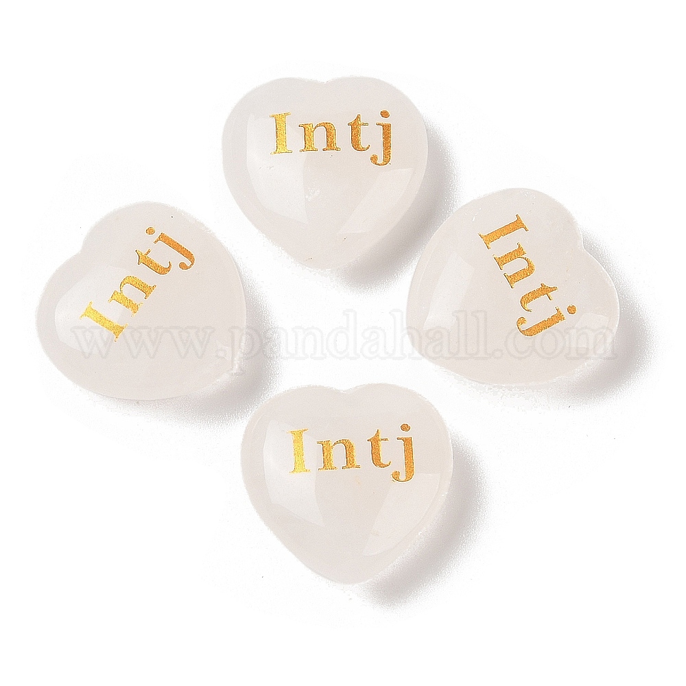 Wholesale Natural Quartz Crystal Heart Engraving MBTI Figurines Statues ...