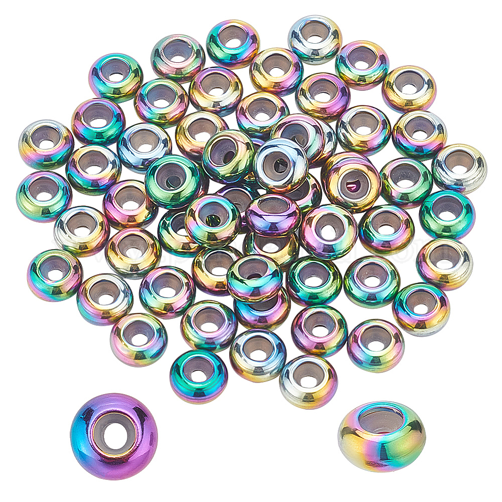 Wholesale 60Pcs Ion Plating(IP) 201 Stainless Steel Beads - Pandahall.com