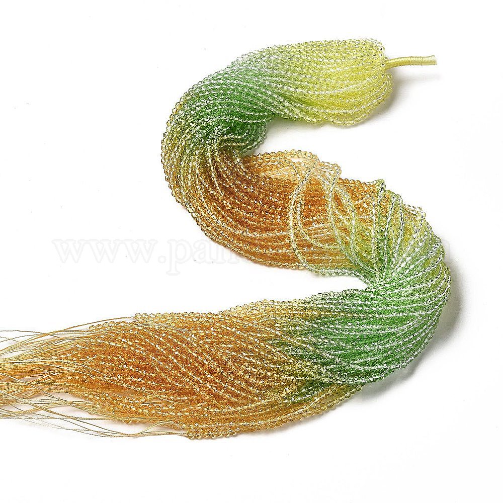 Wholesale Transparent Gradient Color Glass Beads Strands - Pandahall.com