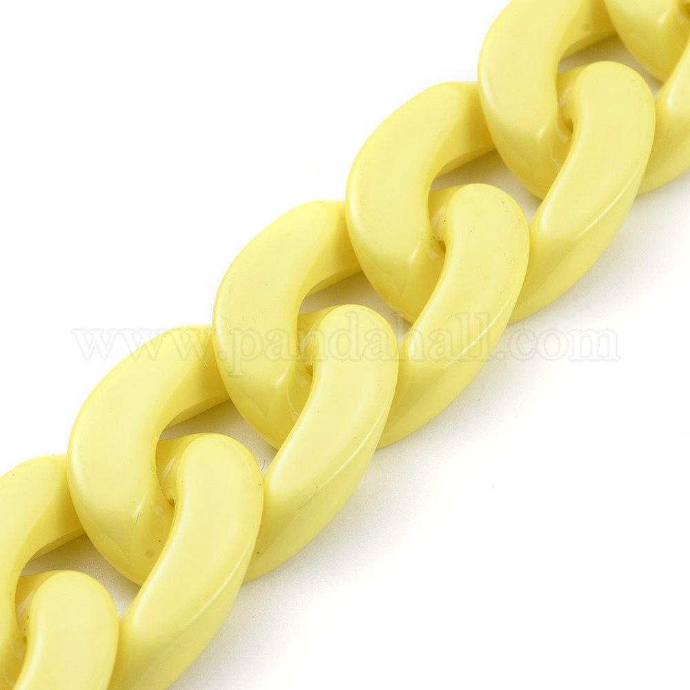 Wholesale Handmade Opaque Acrylic Curb Chains - Pandahall.com