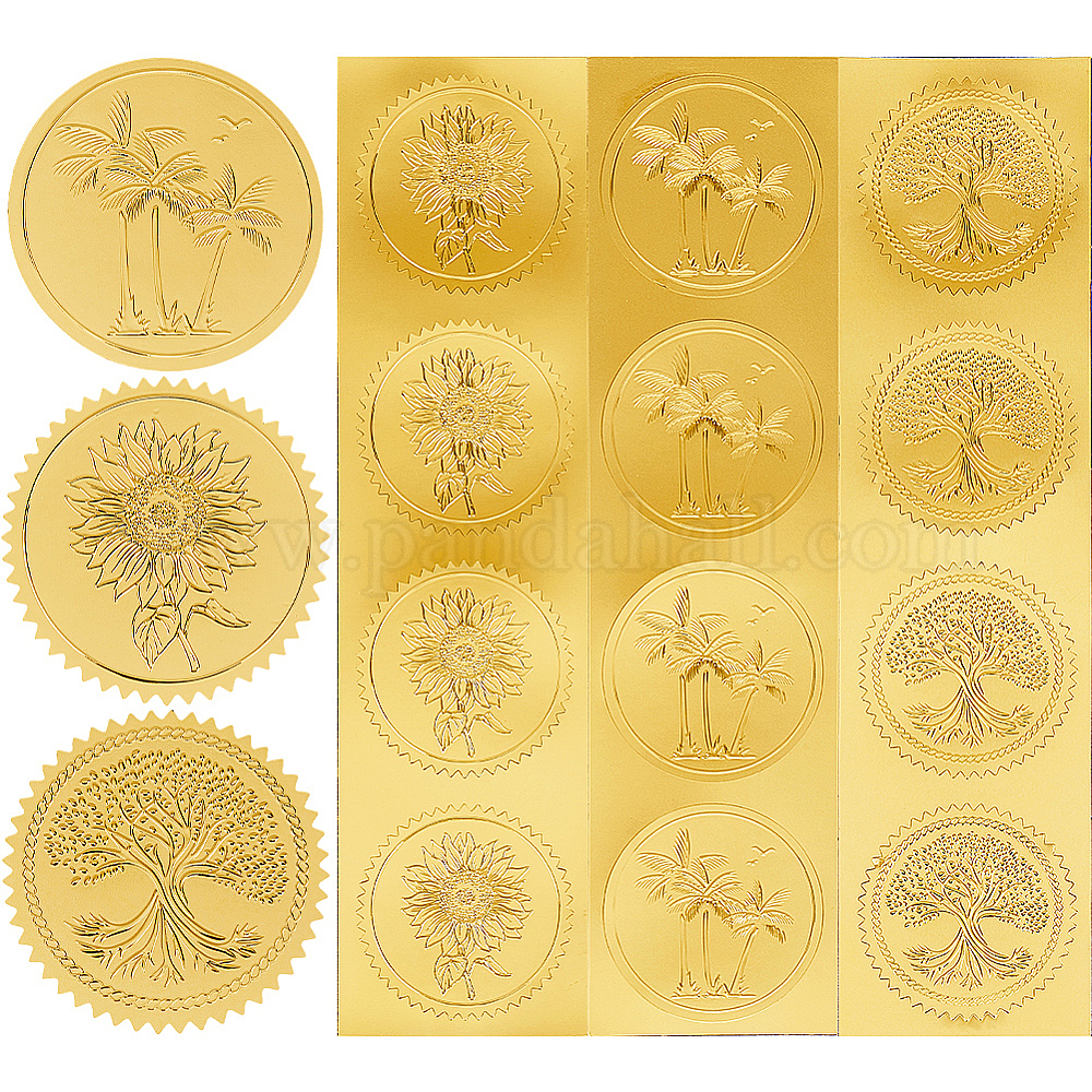 Wholesale CRASPIRE 3 Style Certificate Embossed Stickers 2" Vintage ...