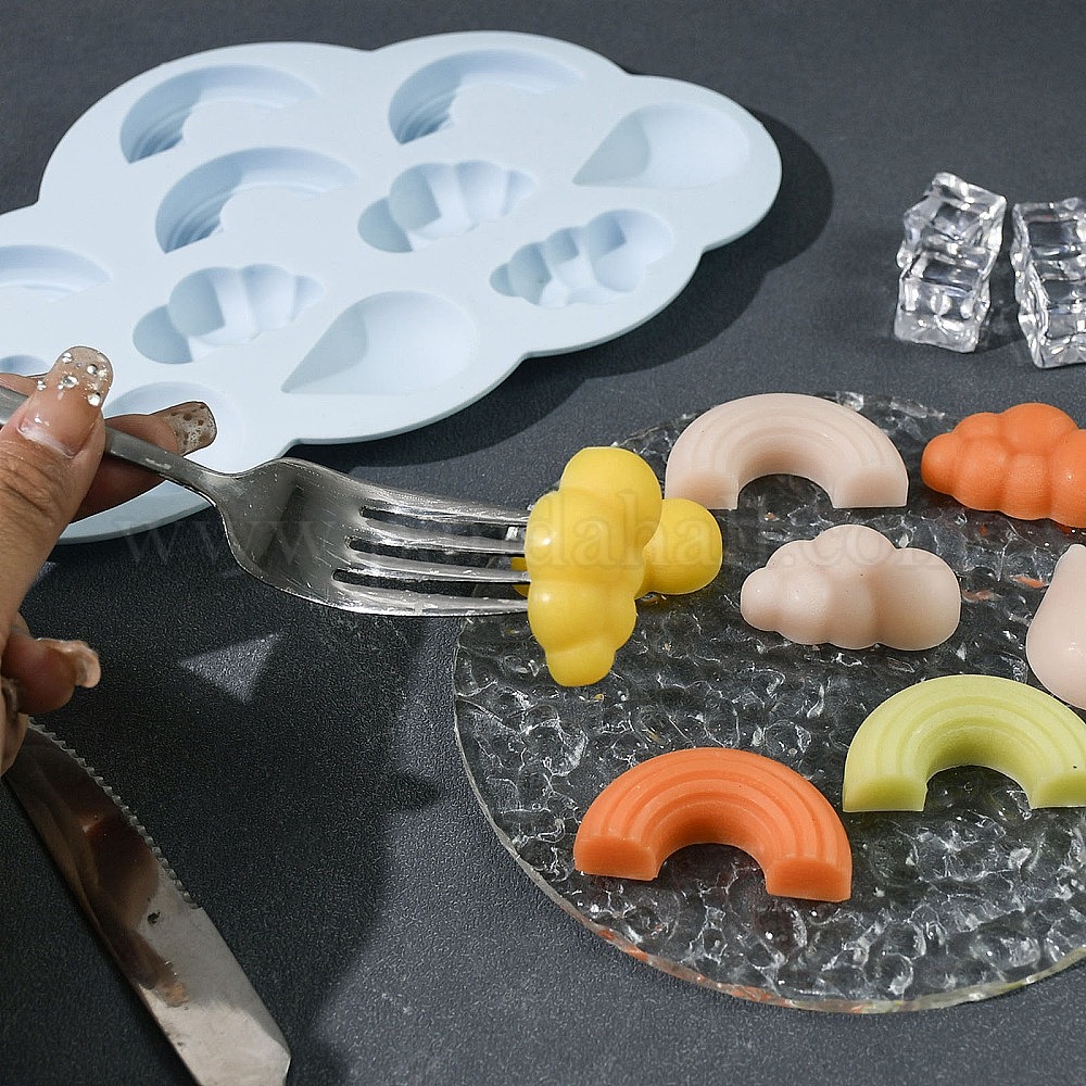 Wholesale Cloud with Teardrop & Cloud & Rainbow Pattern DIY Fondant ...