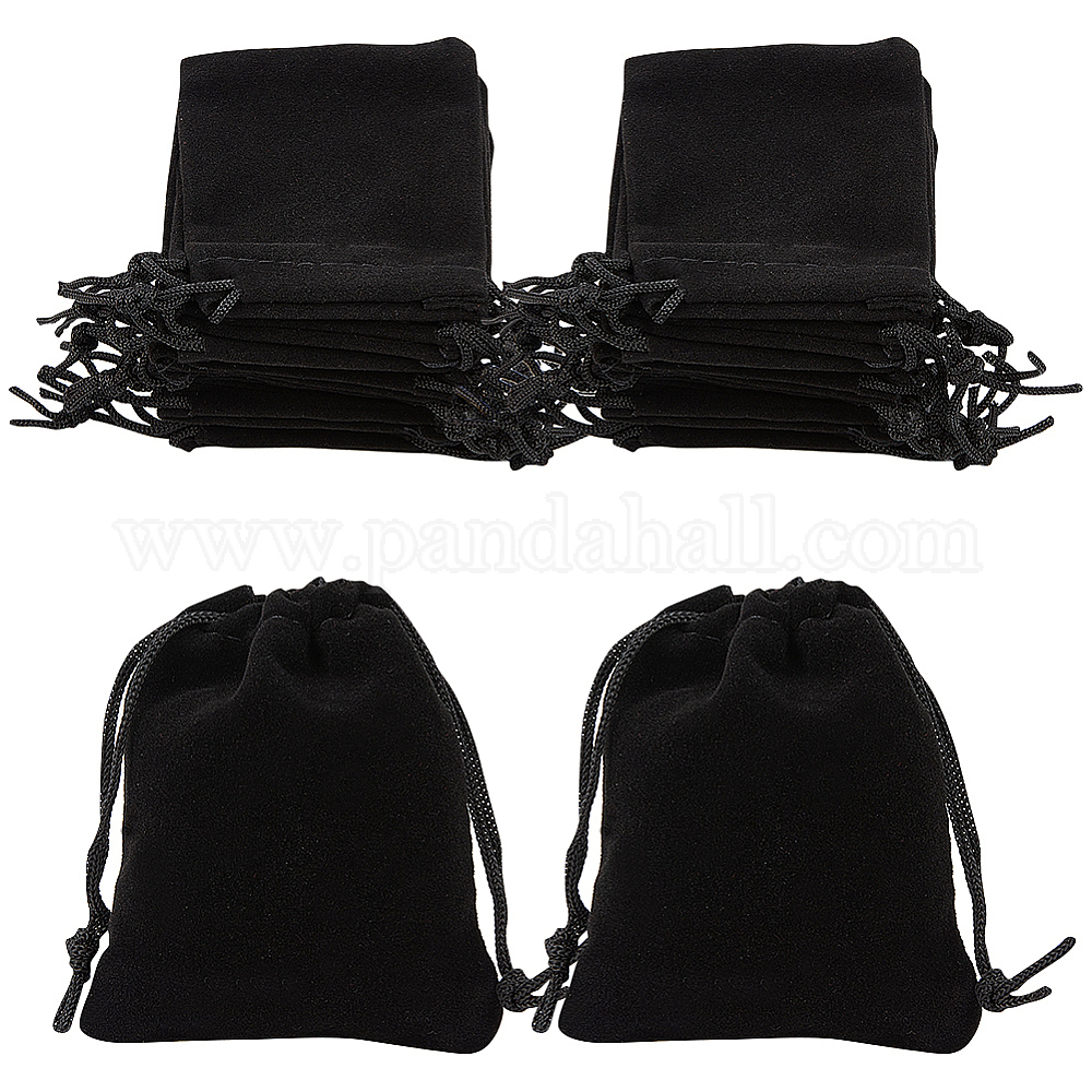 Wholesale 25Pcs Rectangle Velvet Drawstring Pouches - Pandahall.com