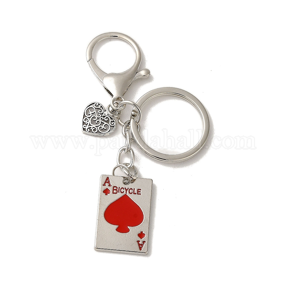 Wholesale Alloy Playing Card Keychains - Pandahall.com