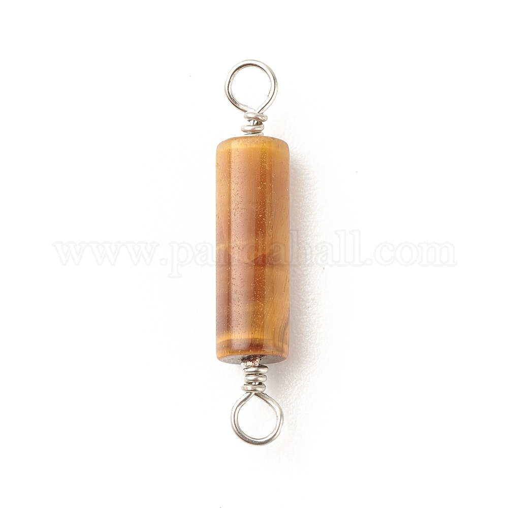 Wholesale Natural Tiger Eye Connector Charms - Pandahall.com