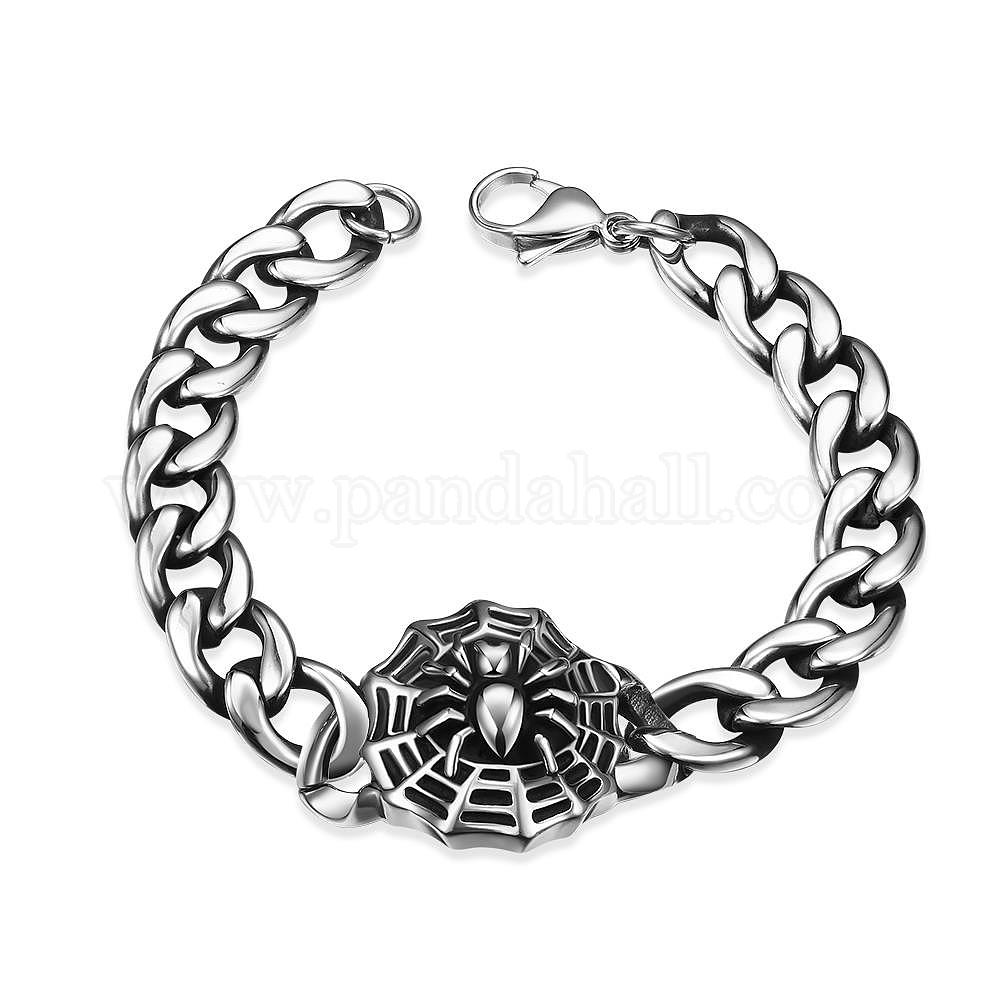 Wholesale 316L Surgical Stainless Steel Spider Web Link Bracelets For ...