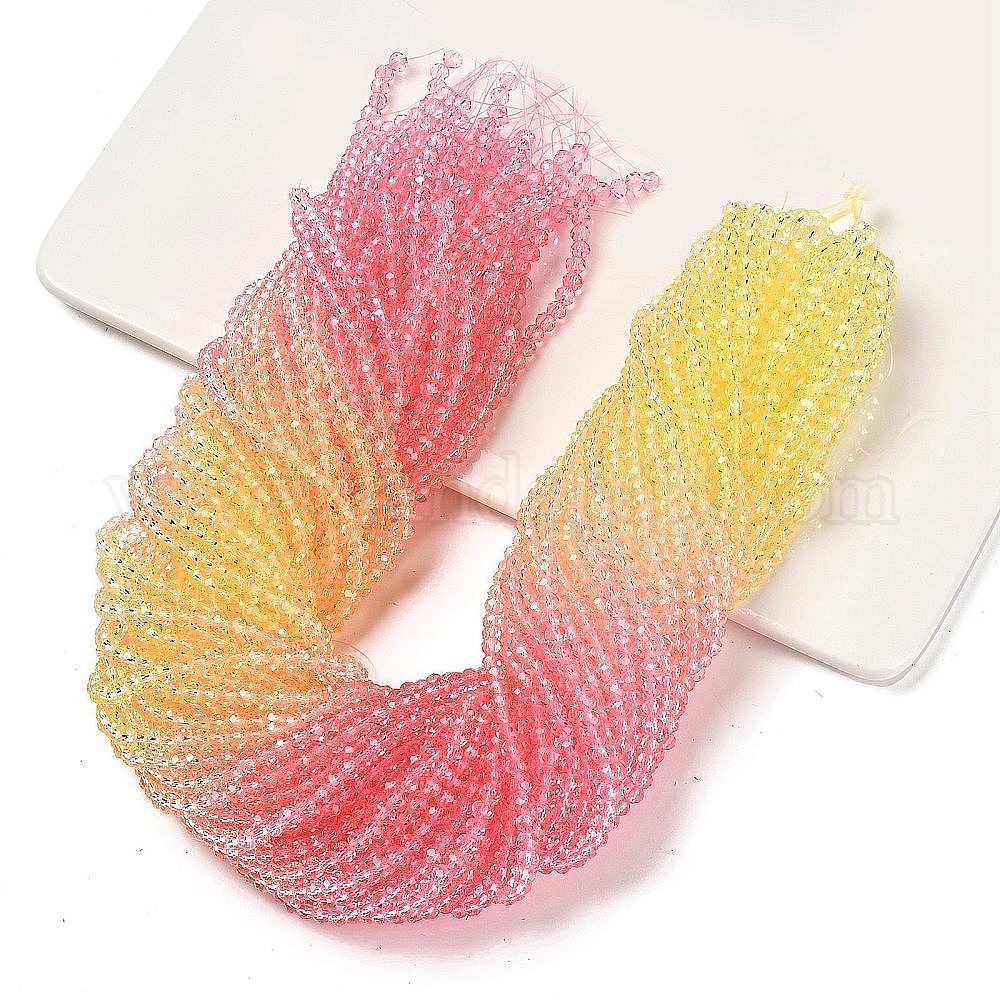 Wholesale Transparent Painted Glass Beads Strands - Pandahall.com