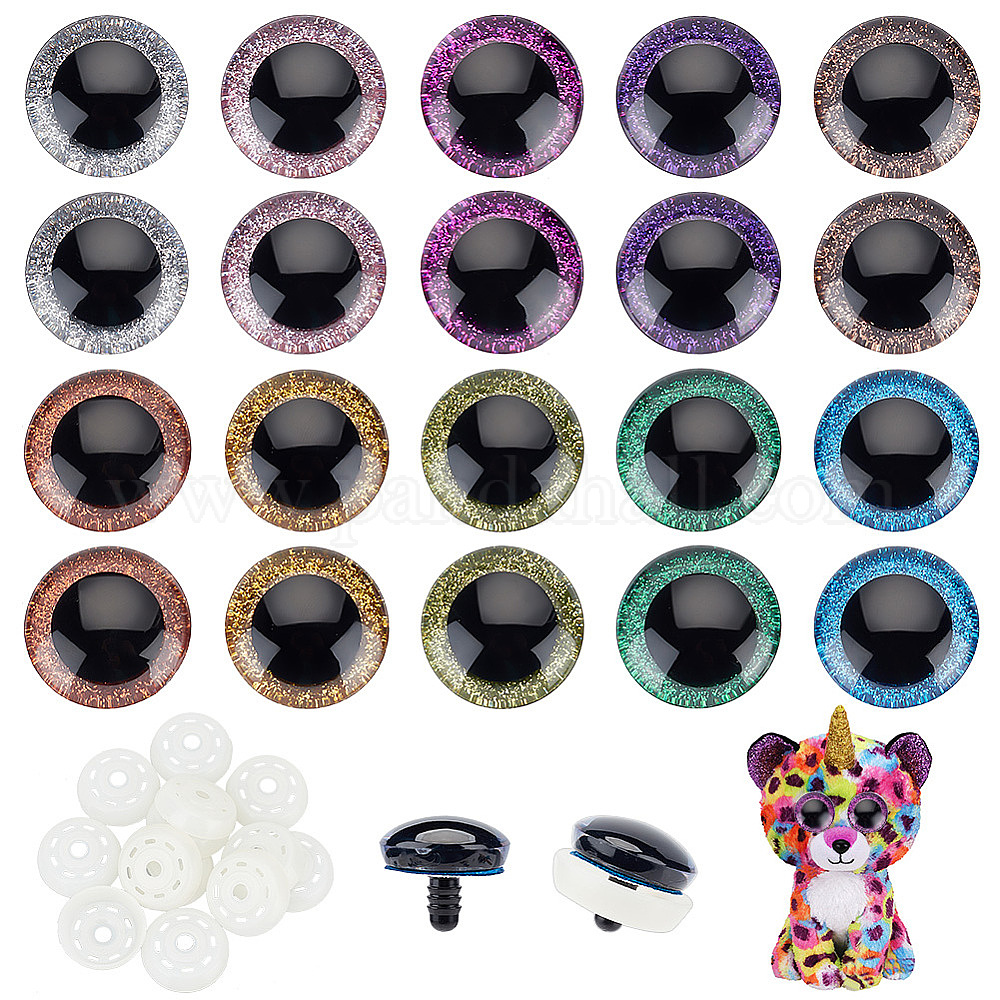 Wholesale 20 Sets 10 Colors Plastic Craft Eyes - Pandahall.com