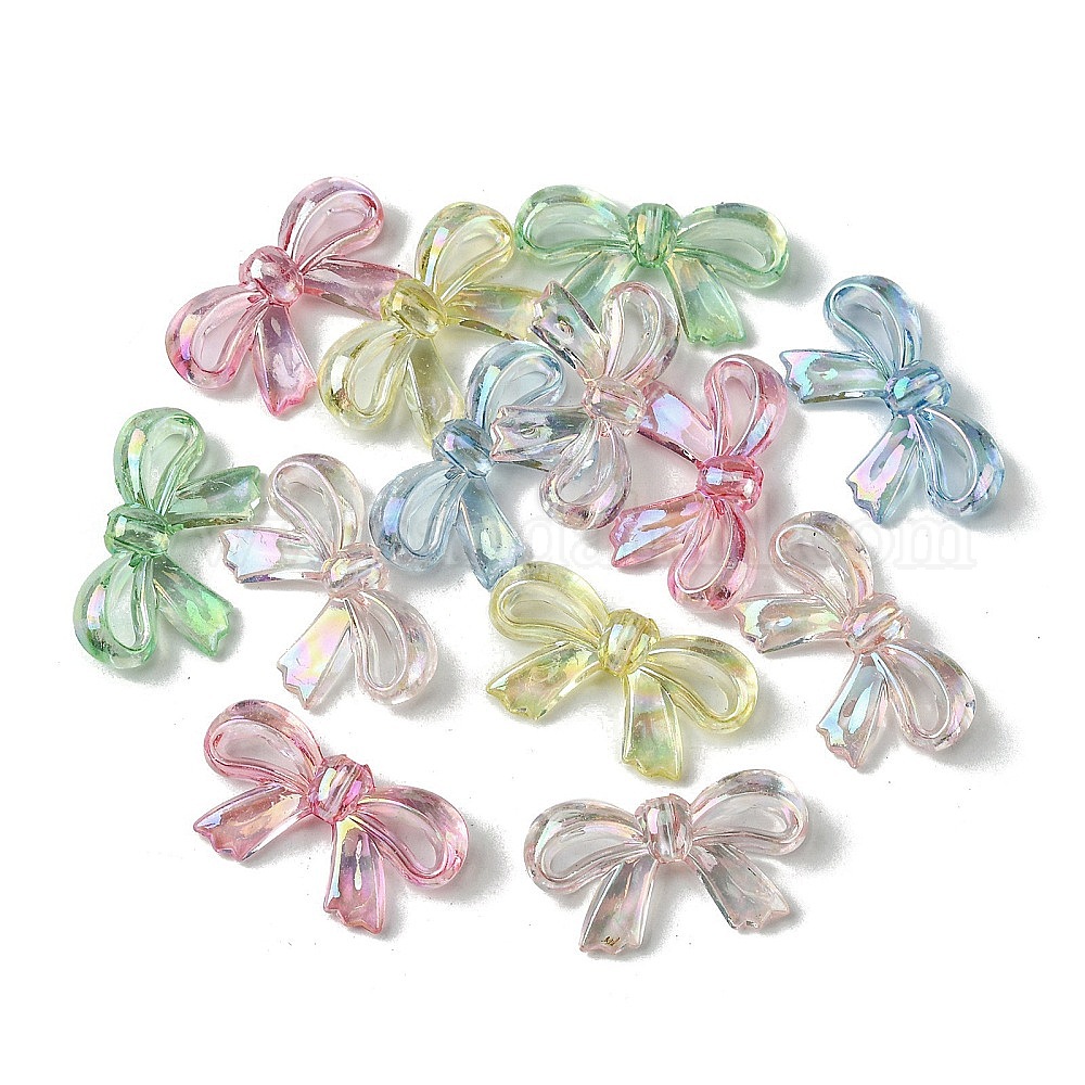 Wholesale UV Plating Iridescent Transparent Acrylic Beads - Pandahall.com