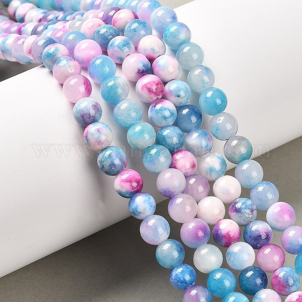 Wholesale Natural Dyed Persian Jade Gemstone Bead Strands - Pandahall.com