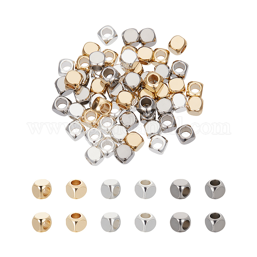 Wholesale 60Pcs 3 Colors 304 Stainless Steel Beads - Pandahall.com