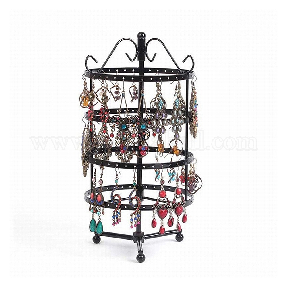 Wholesale 4-Tier Rotatable Iron Earring Display Stands - Pandahall.com