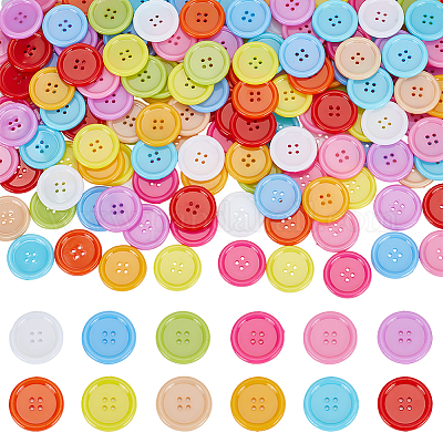 Wholesale 240pcs 12 Colors Plastic Button - Pandahall.com