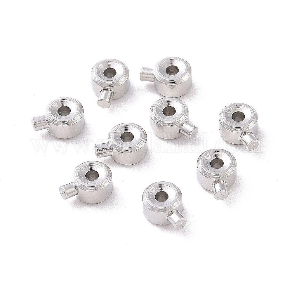 Wholesale Anti-Tarnish Rhodium Plated 925 Sterling Silver Crimp Beads ...