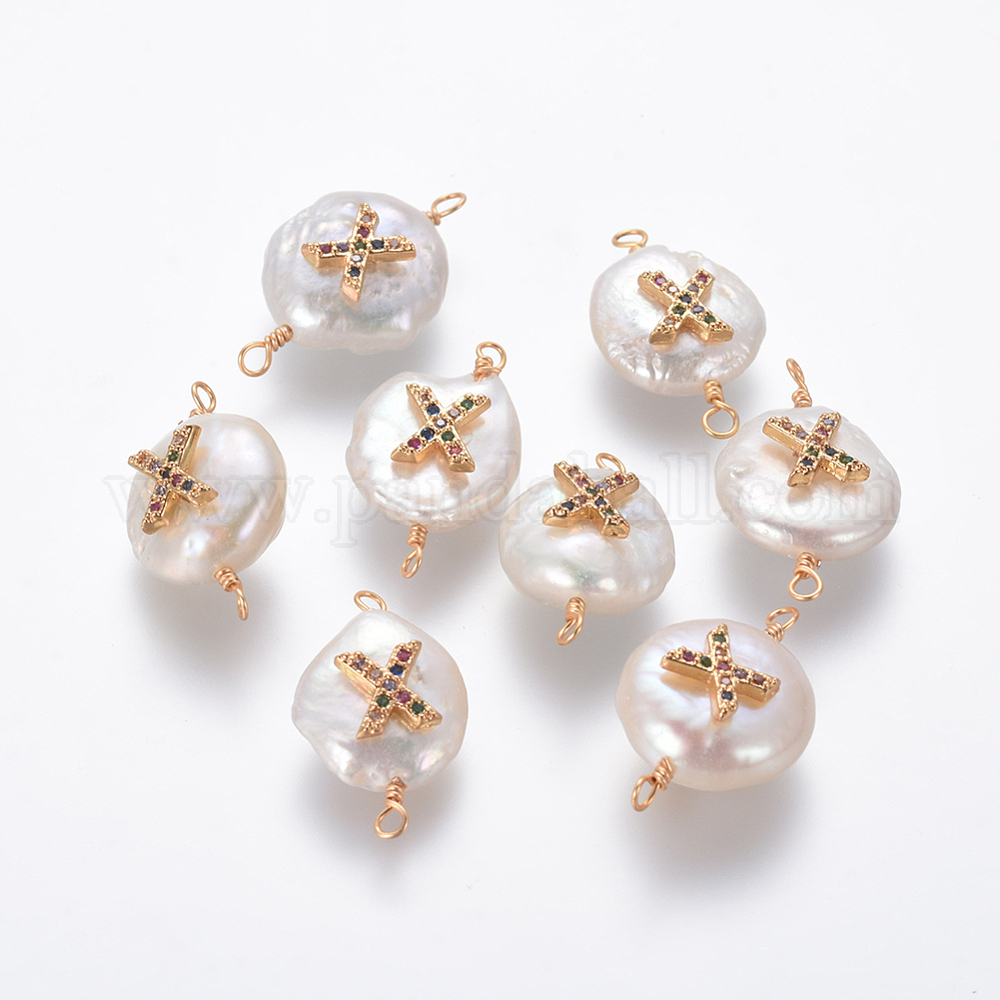 Wholesale Natural Pearl Links connectors - Pandahall.com