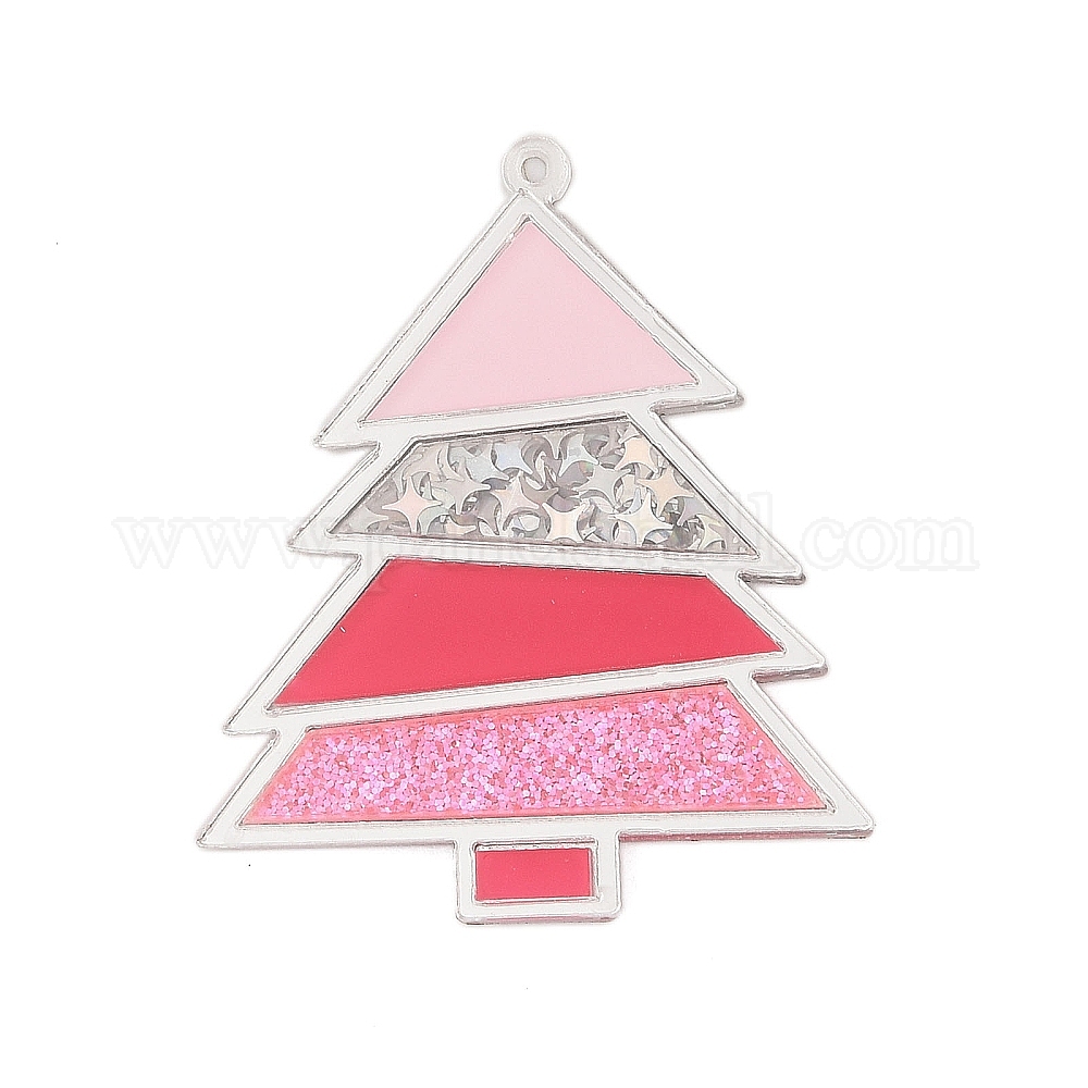 Wholesale Christmas Theme Opaque Printed Acrylic Big Pendants - Pandahall.com