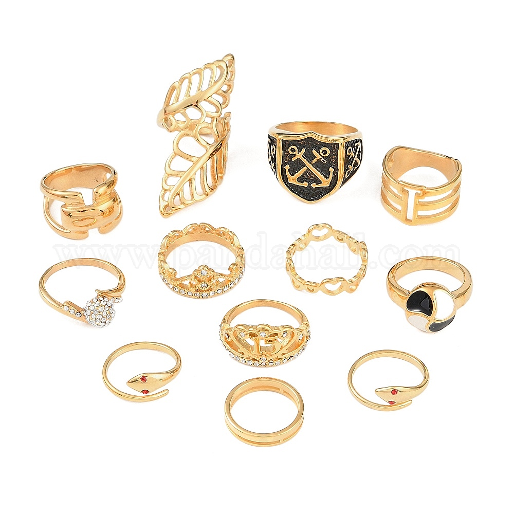 Wholesale Faddish Ion Plating(IP) 304 Stainless Steel Finger Rings ...