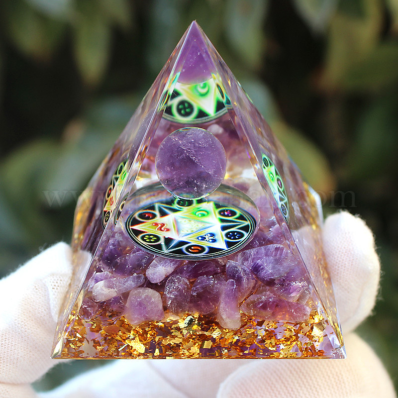 Wholesale Orgonite Pyramid Resin Energy Generators - Pandahall.com