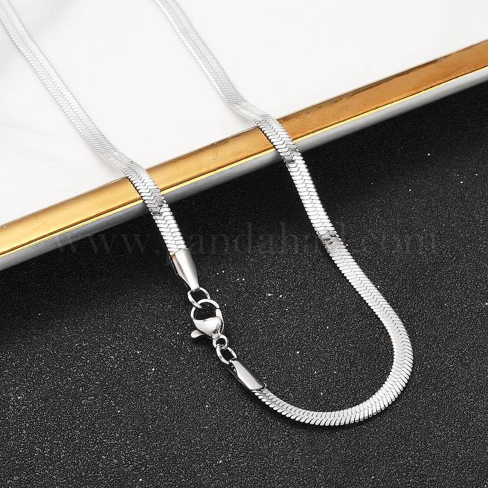 Wholesale Non-Tarnish 304 Stainless Steel Snake Chain Necklaces ...