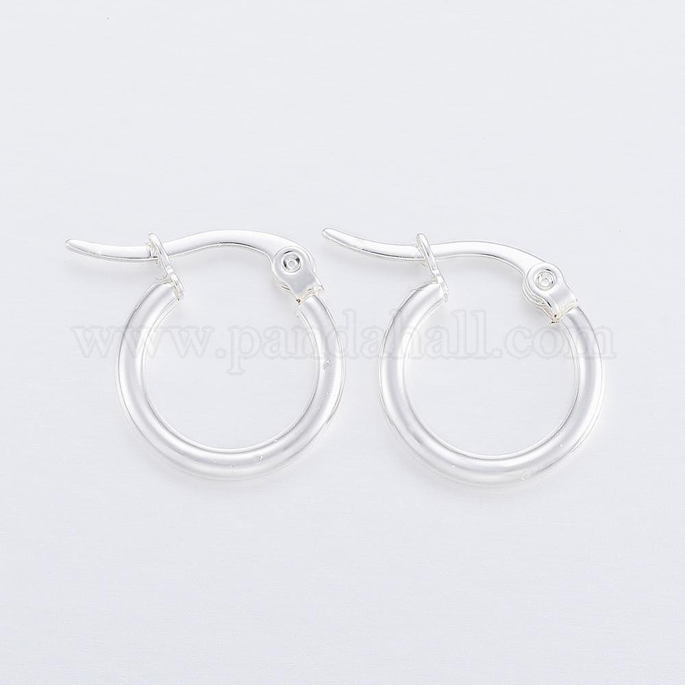 Wholesale 304 Stainless Steel Hoop Earrings - Pandahall.com