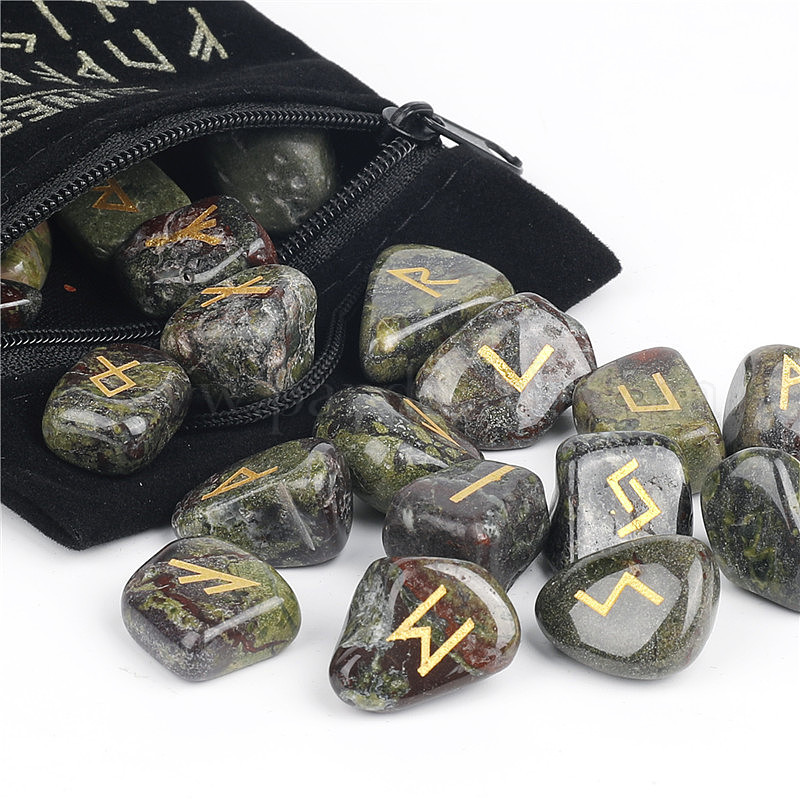 Wholesale Natural Dragon Blood Rune Stones - Pandahall.com