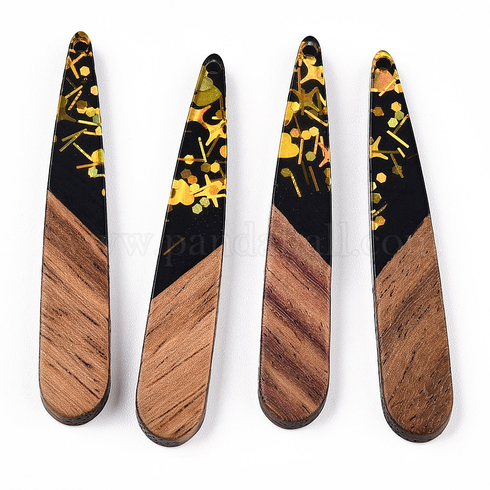 Wholesale Opaque Resin & Walnut Wood Pendants - Pandahall.com