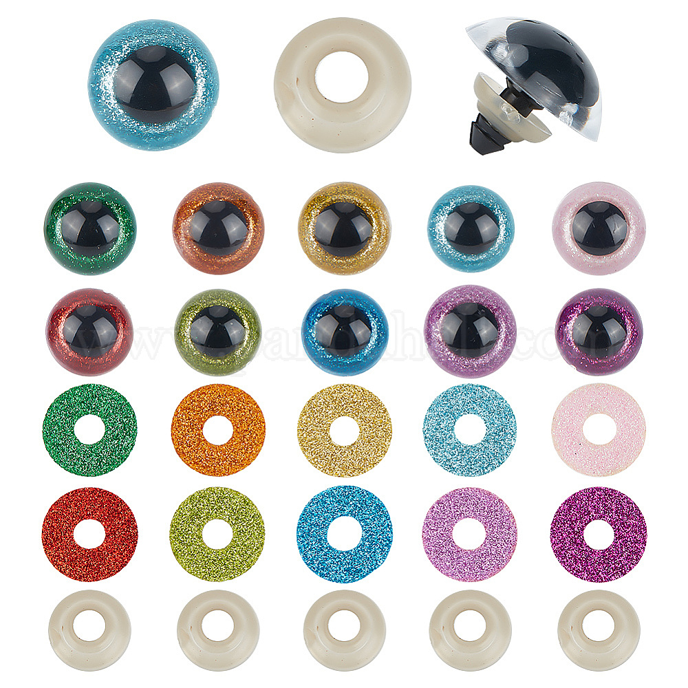 Wholesale 40 Sets 10 Colors Plastic Doll Craft Eyes - Pandahall.com