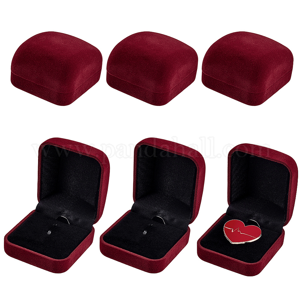 Wholesale Plastic Cover with Velvet Brooch Packing Boxes - Pandahall.com