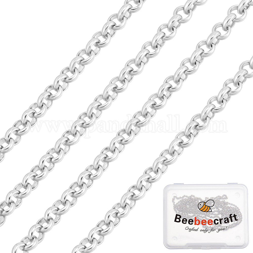 Wholesale Anti-Tarnish 1M Rhodium Plated 925 Sterling Silver Rolo Chain ...