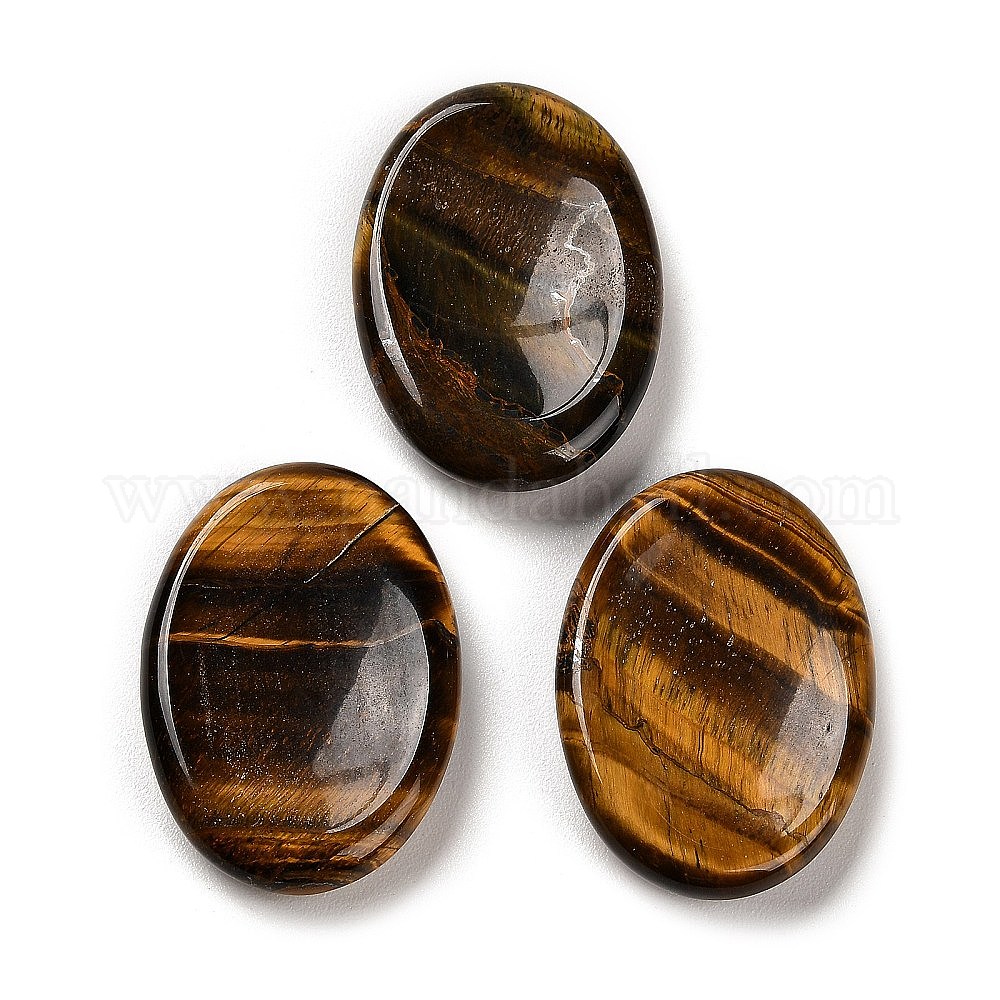 Wholesale Natural Tiger Eye Oval Worry Stone - Pandahall.com
