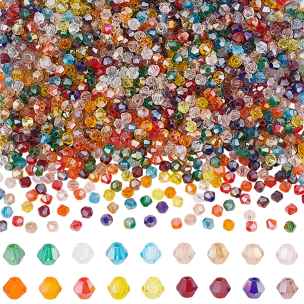 Wholesale 18 Strands 18 Colors Transparent Electroplate Glass Beads ...