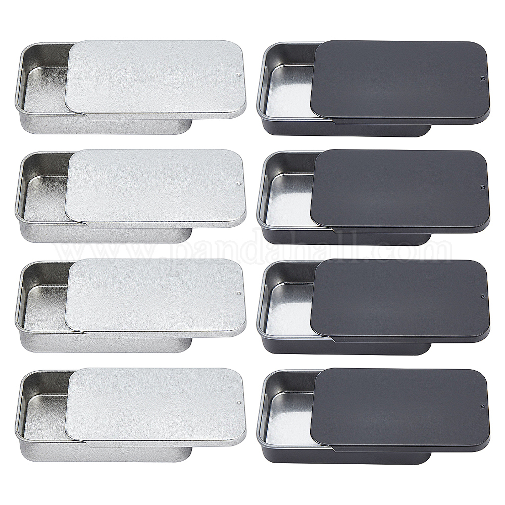 Wholesale 8PCS 2 Colors Tinplate Slide Cover Box - Pandahall.com