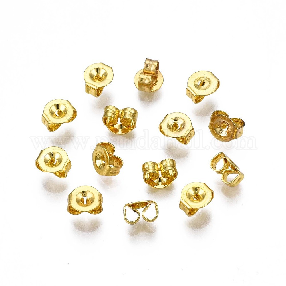 Wholesale Ion Plating(IP) 304 Stainless Steel Ear Nuts - Pandahall.com