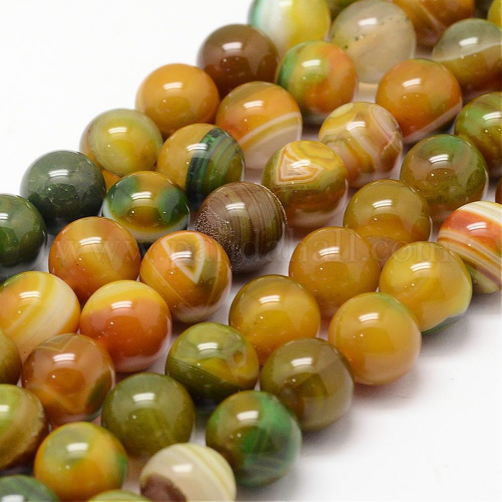 Wholesale Natural Striped Agate/Banded Agate Bead Strands - Pandahall.com
